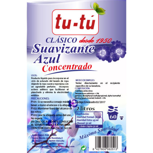 Grupo Sosmi S.A | SUAVIZANTE CONCENTRADO AZUL 2L